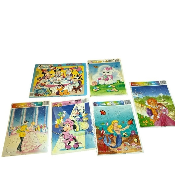 Disney | Toys | Vintage Frame Tray Puzzle Lot Bundle Lamb Chop Disney ...